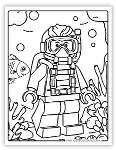 Lego Coloring Pages (Free PDF Printables) - Simply Love Coloring