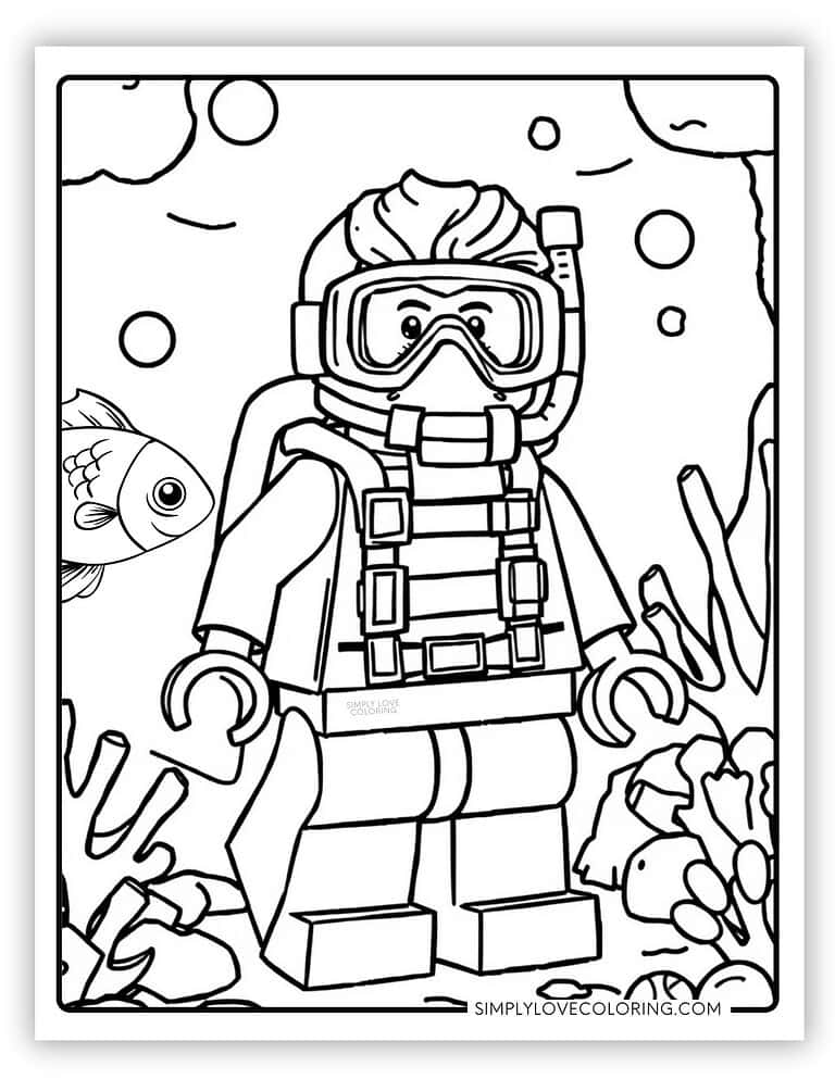 Lego Coloring Pages (Free PDF Printables) - Simply Love Coloring