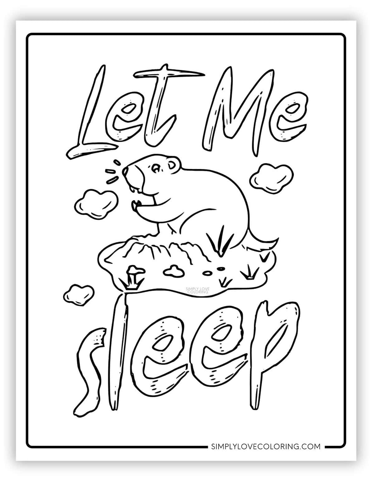 Groundhog Day Coloring Pages (Free PDF Printables) - Simply Love Coloring