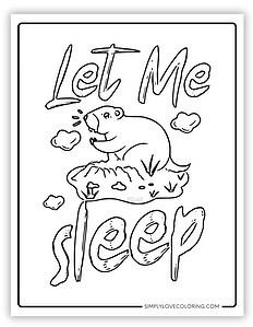 Groundhog Day Coloring Pages (Free PDF Printables) - Simply Love Coloring