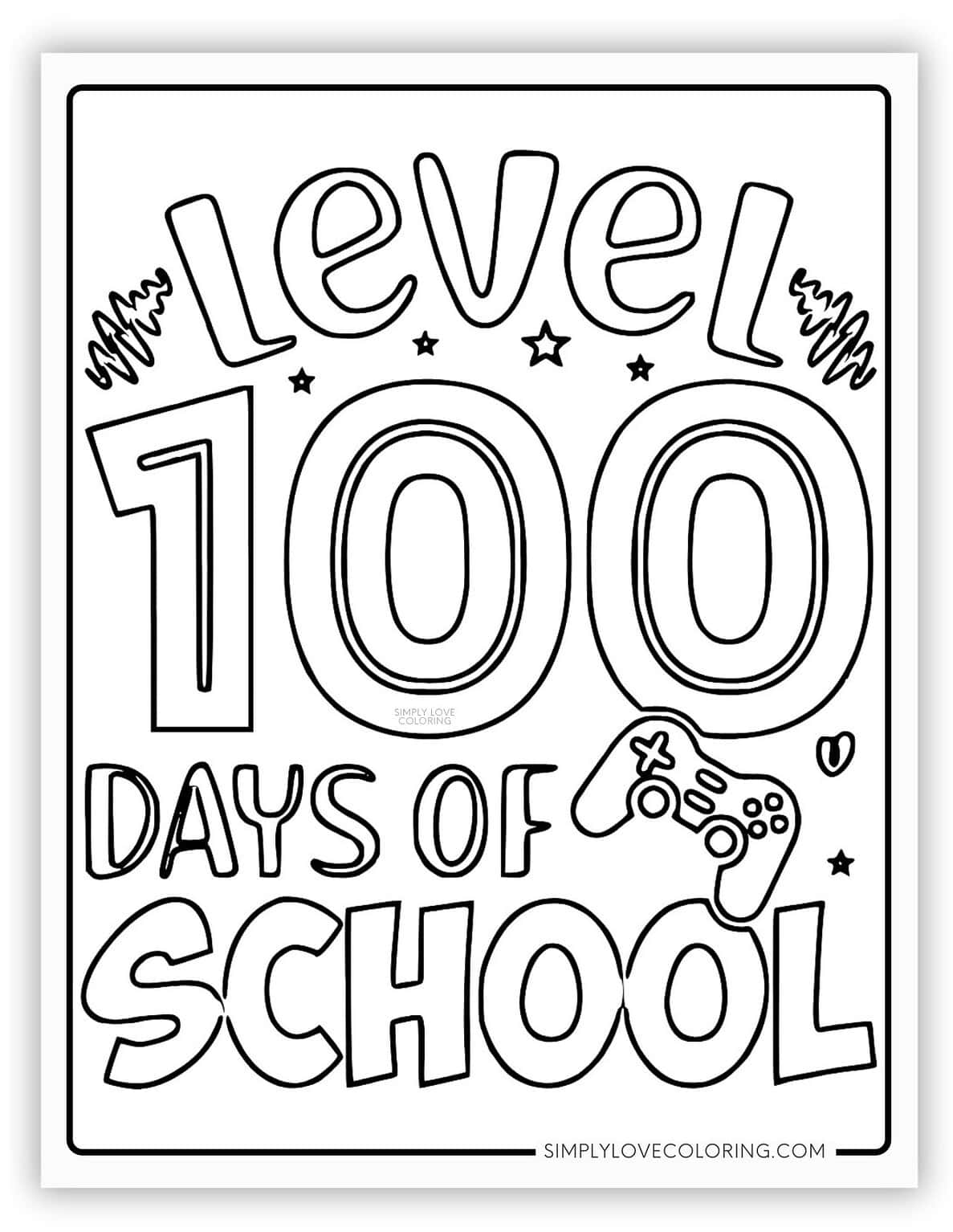 100th Day of School Coloring Pages (Free PDF Printables) - Simply Love ...
