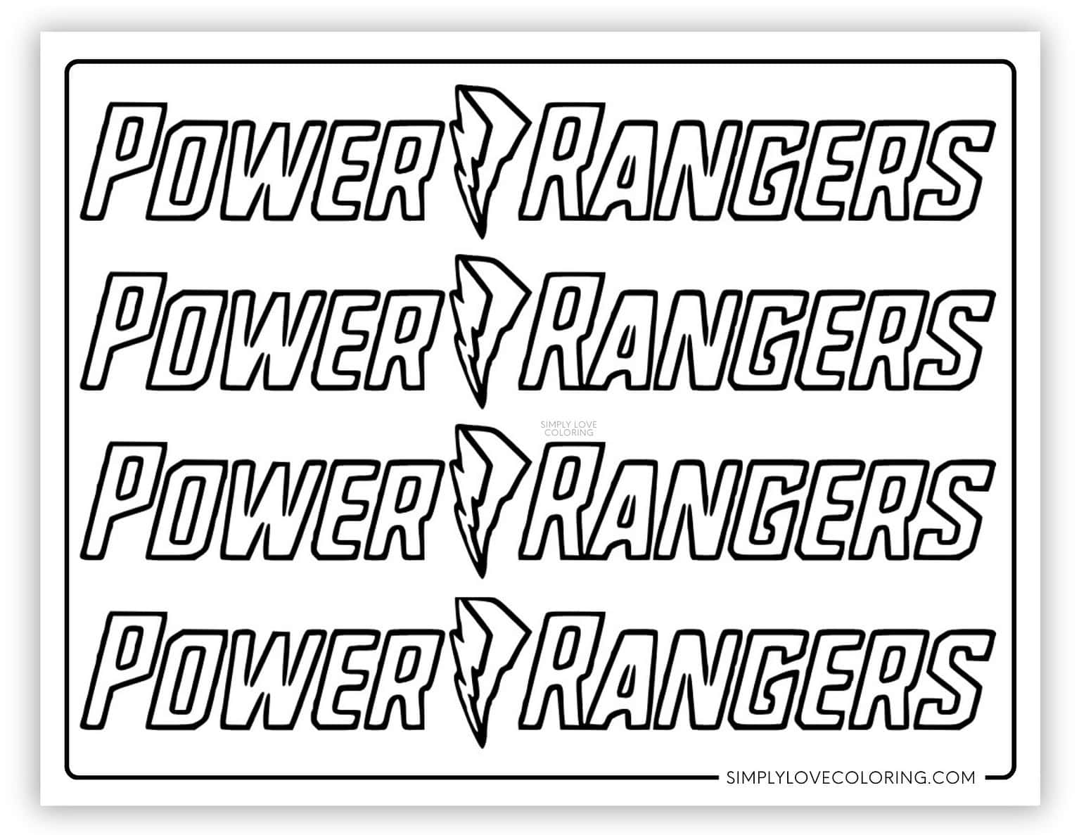 Power Rangers Coloring Pages (Free PDF Printables) - Simply Love Coloring