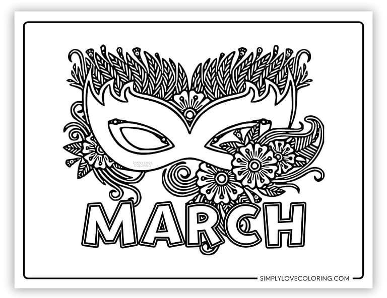 March Coloring Pages (Free PDF Printables) - Simply Love Coloring