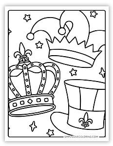 Mardi Gras Coloring Pages (Free PDF Printables) - Simply Love Coloring