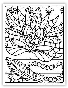 Mardi Gras Coloring Pages (Free PDF Printables) - Simply Love Coloring