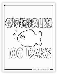 100th Day of School Coloring Pages (Free PDF Printables) - Simply Love ...