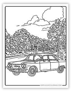 Car Coloring Pages (Free PDF Printables) - Simply Love Coloring