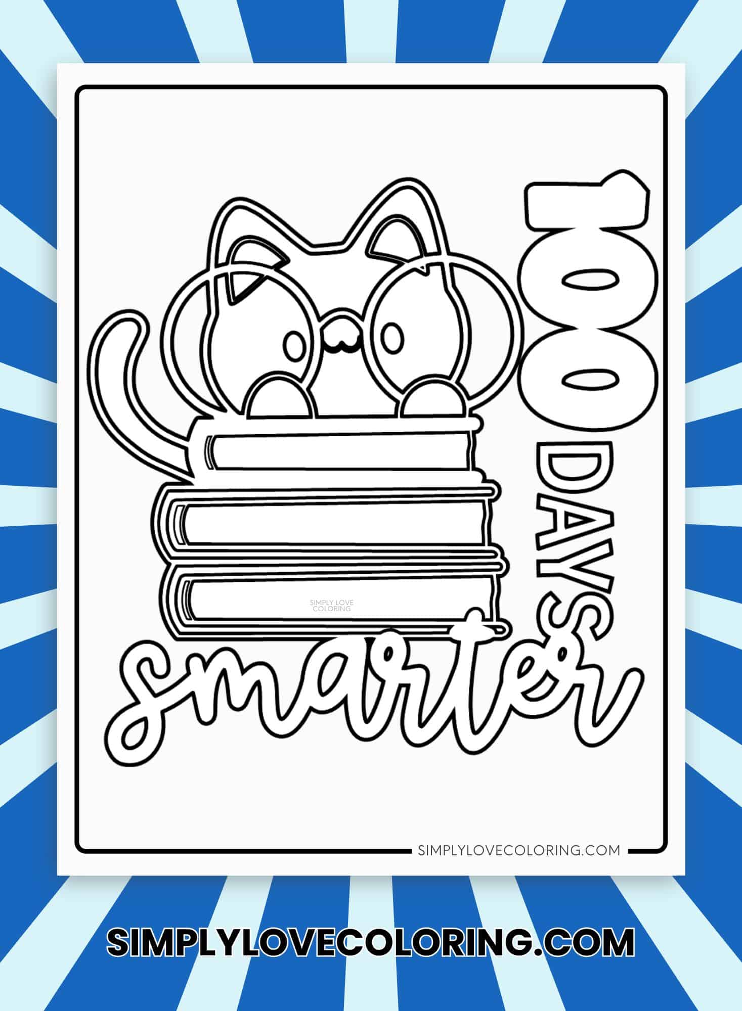 100th Day of School Coloring Pages (Free PDF Printables) - Simply Love ...