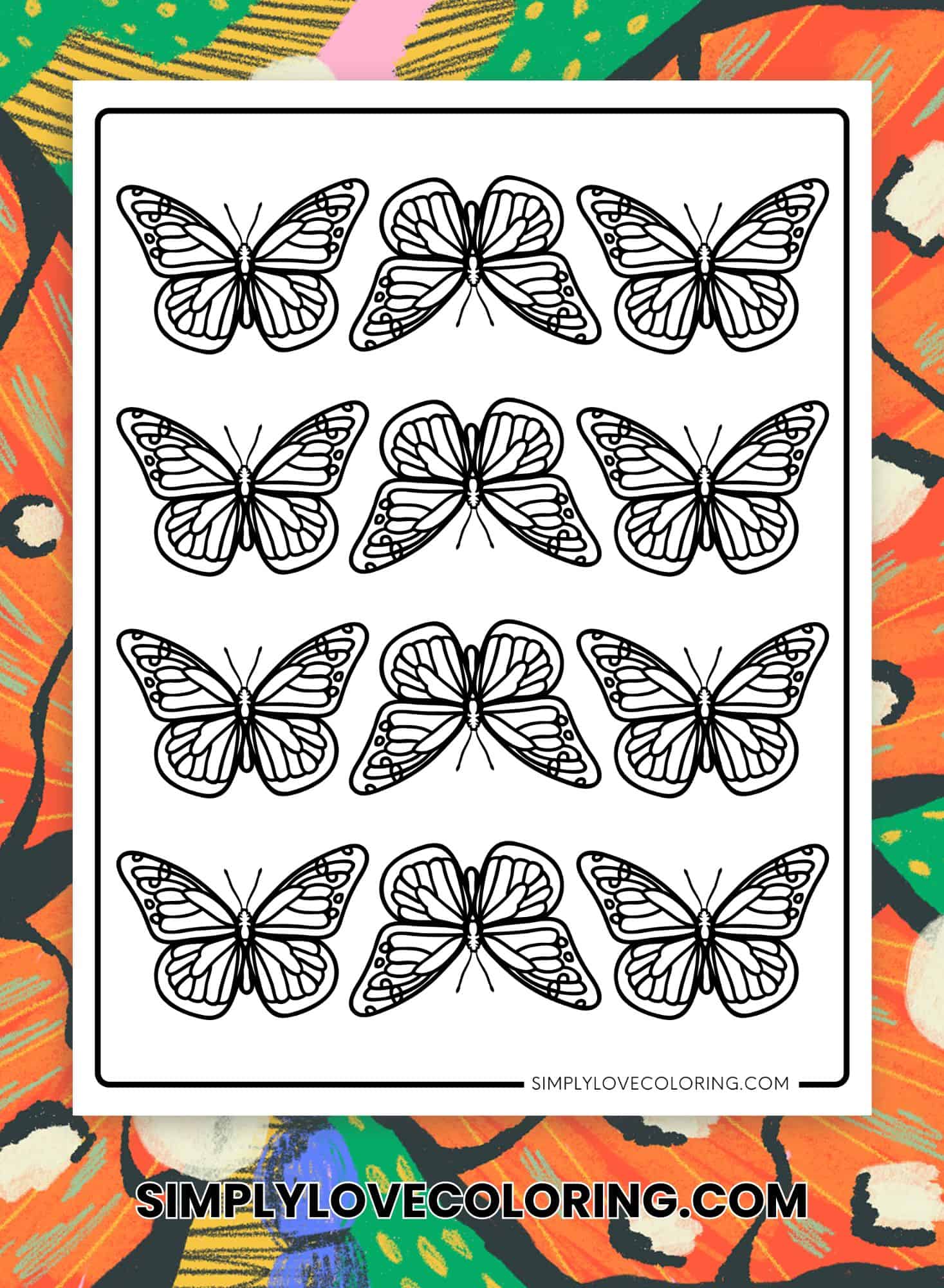 Butterfly Templates (Free PDF Downloads) - Simply Love Coloring