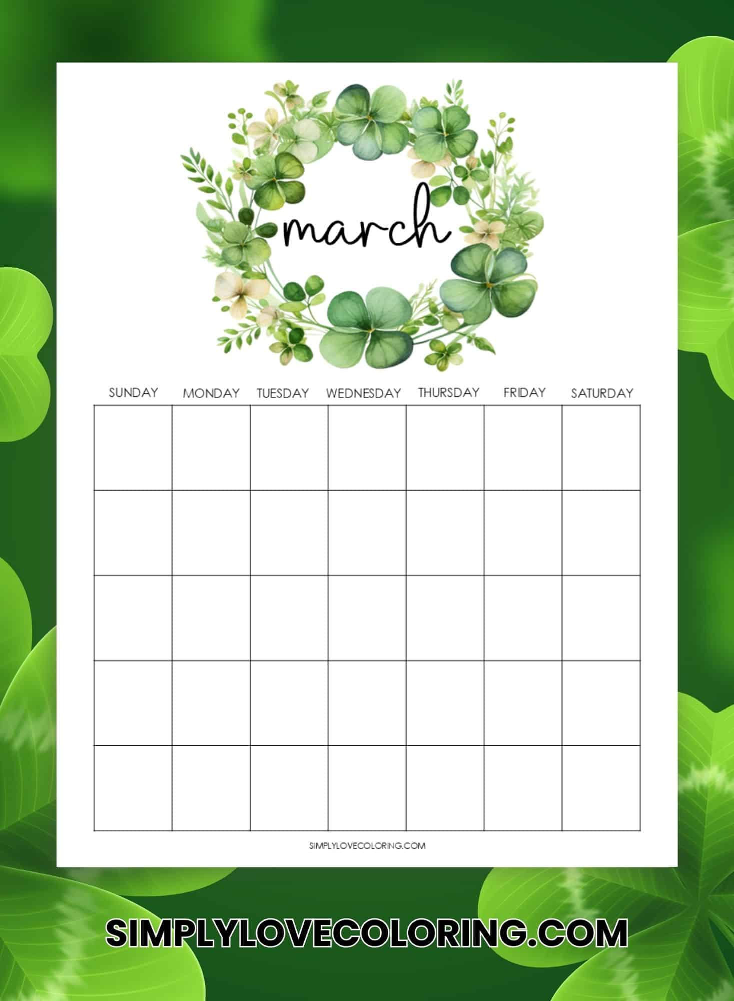 March Planner Printables (Free PDF Downloads) - Simply Love Coloring