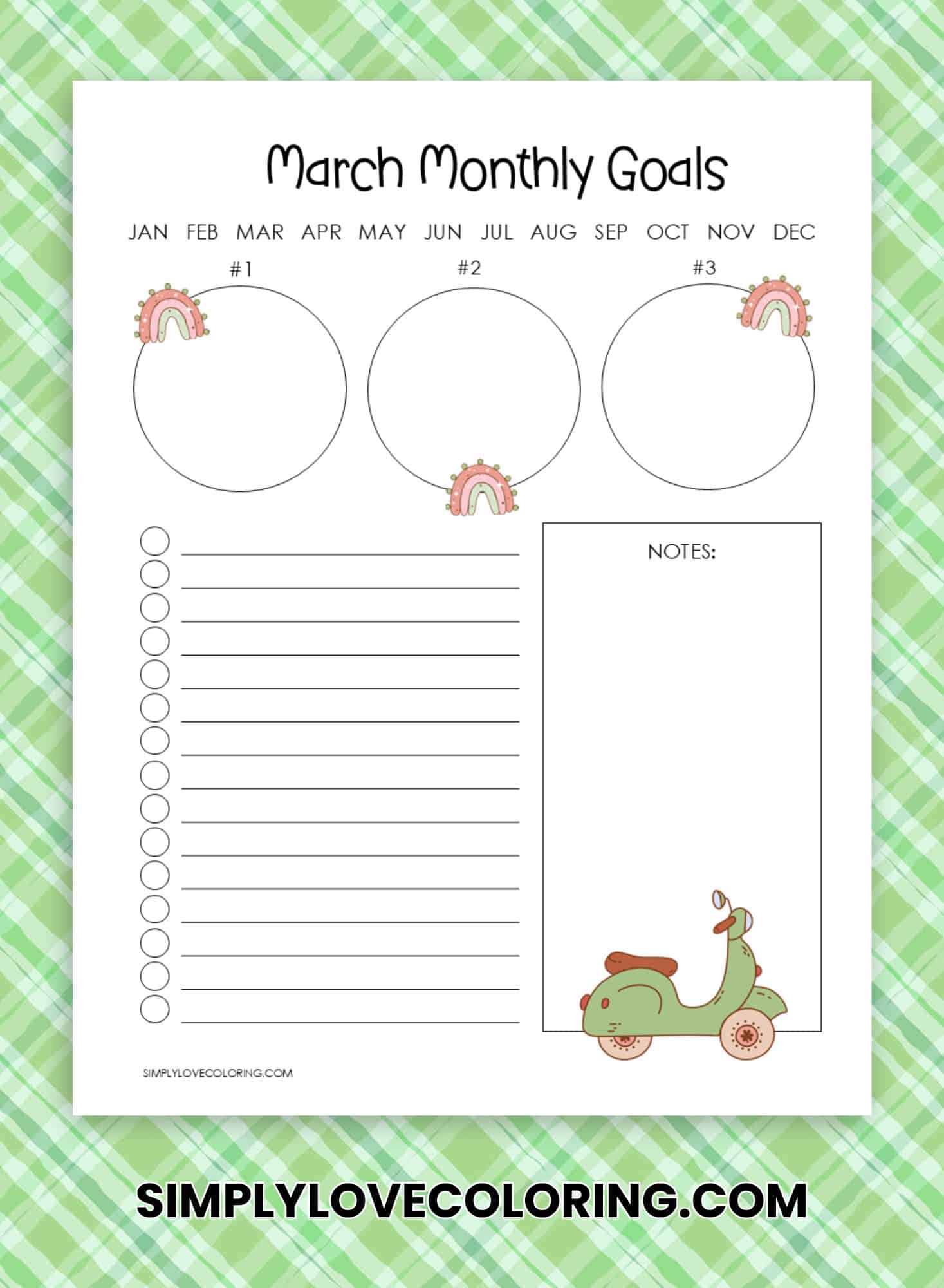 March Planner Printables (Free PDF Downloads) - Simply Love Coloring