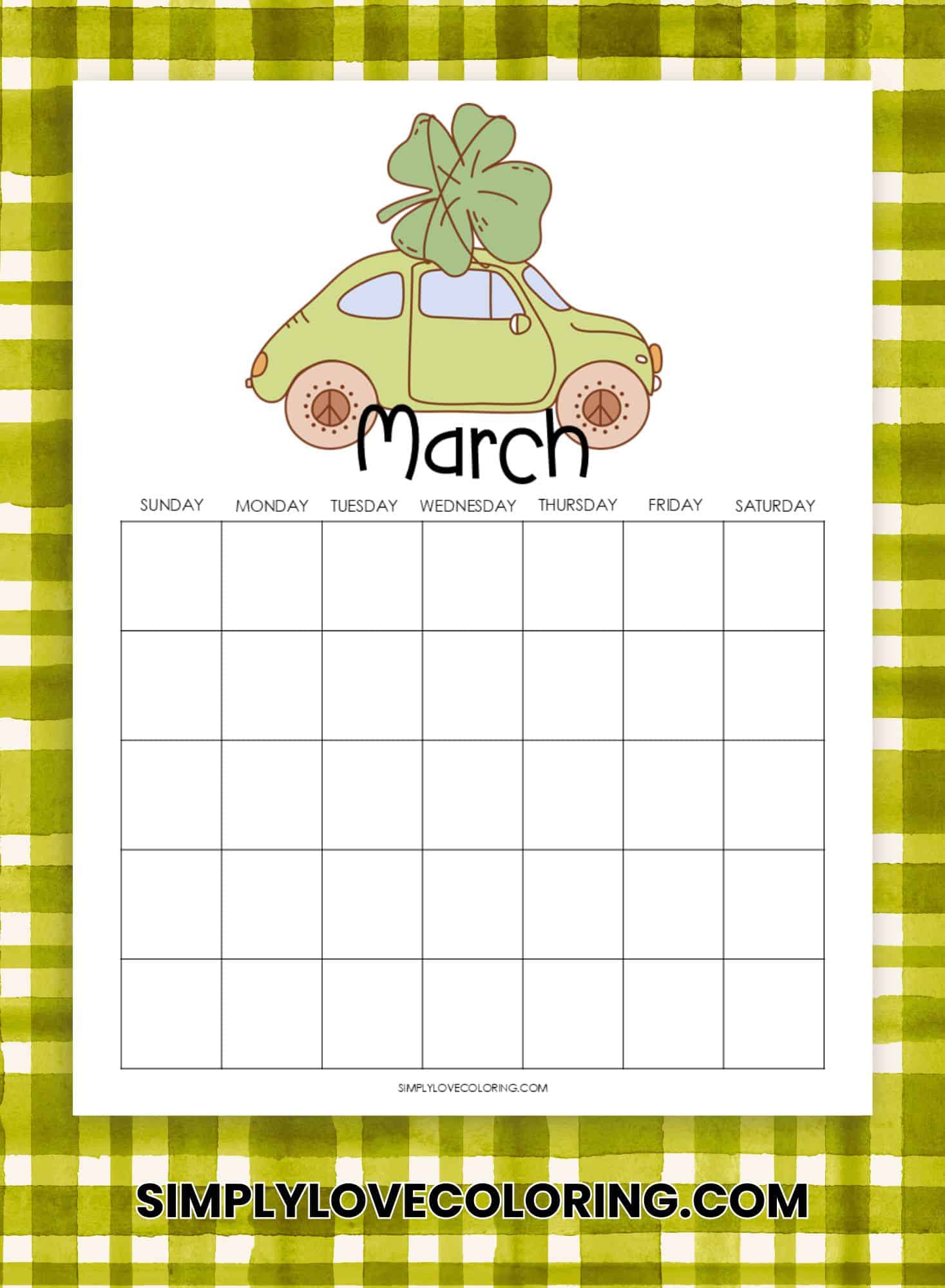 March Planner Printables (Free PDF Downloads) - Simply Love Coloring