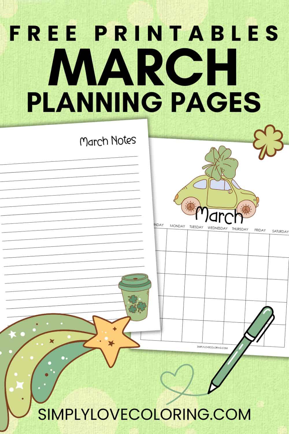 12 Undated Calendars (Free PDF Printables) - Simply Love Coloring