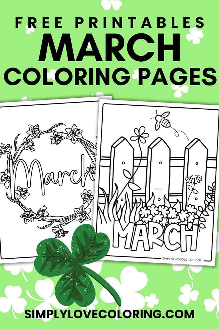 March Coloring Pages (Free PDF Printables) - Simply Love Coloring