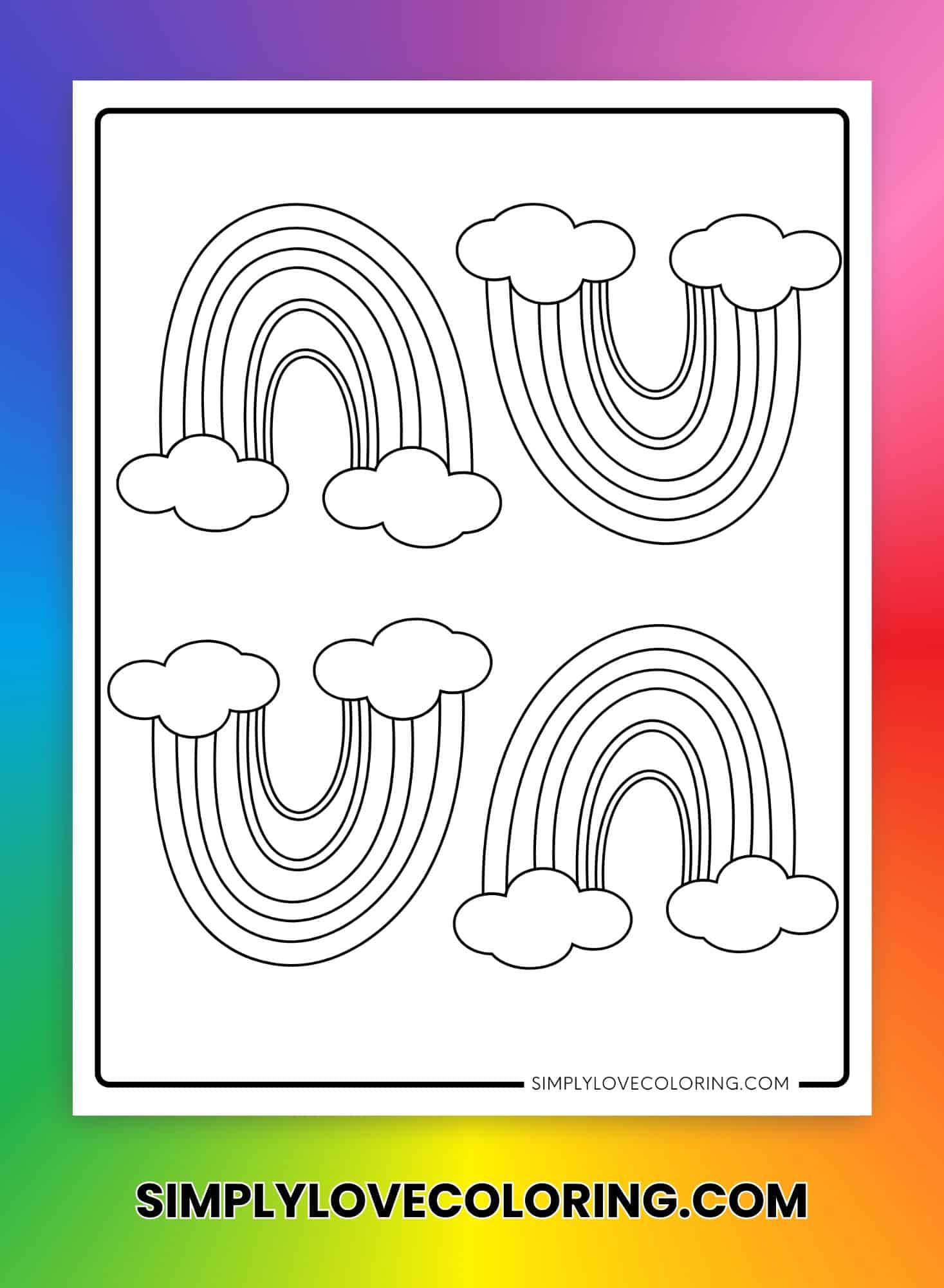 Rainbow Templates (Free PDF Downloads) - Simply Love Coloring