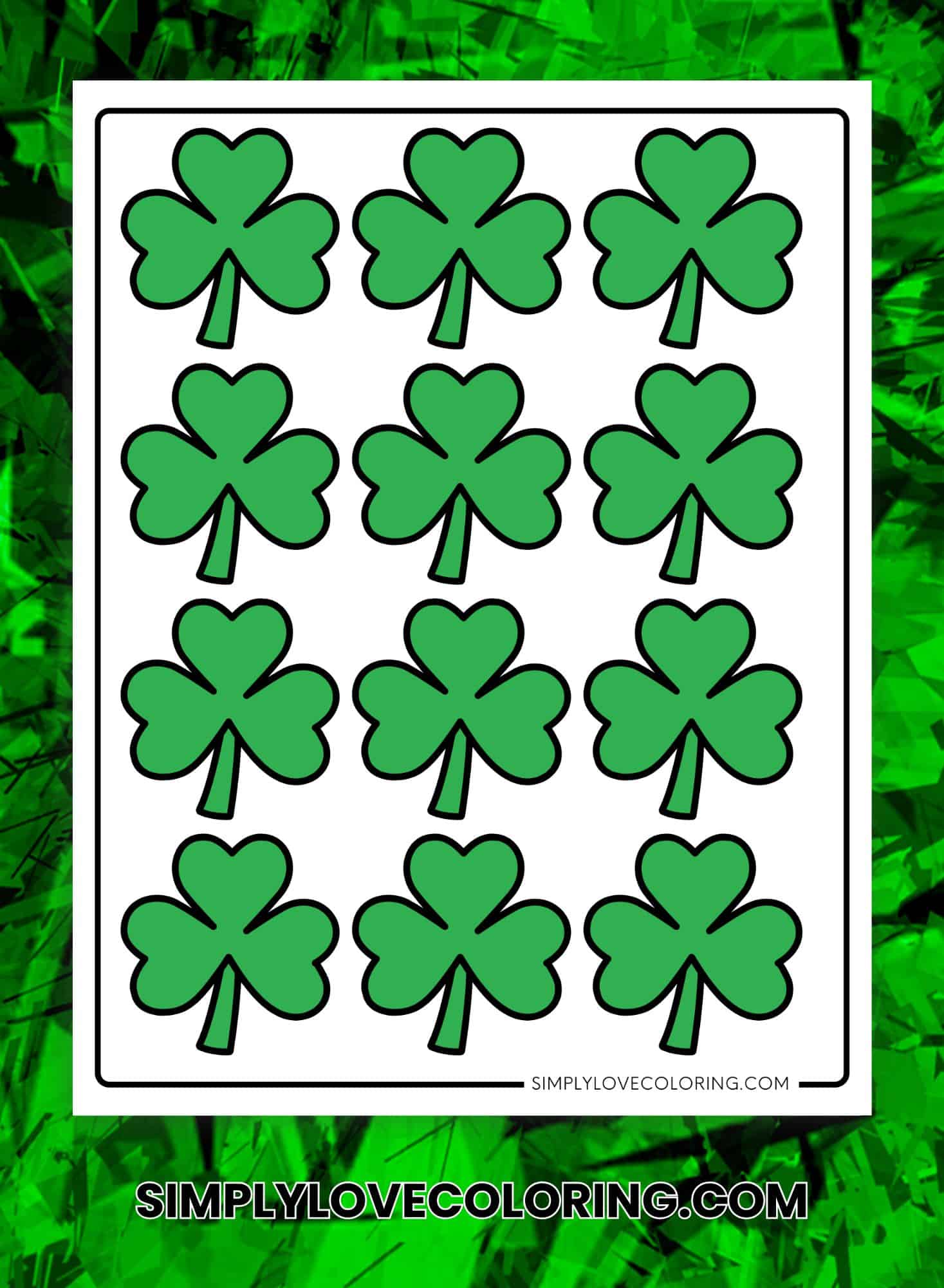 Shamrock Leaf Clover Templates (Free PDF Downloads) - Simply Love Coloring