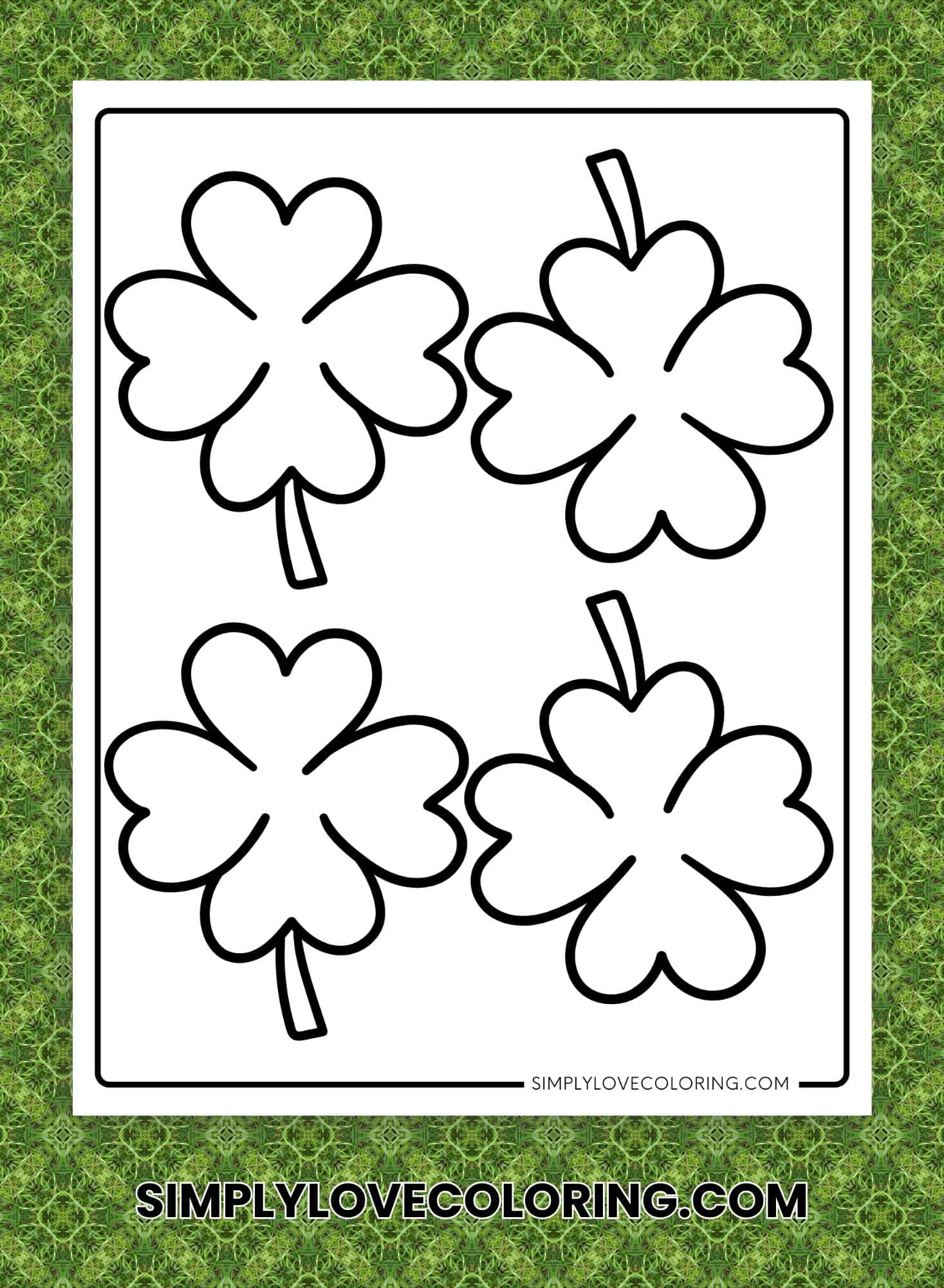 Shamrock Leaf Clover Templates (Free PDF Downloads) - Simply Love Coloring