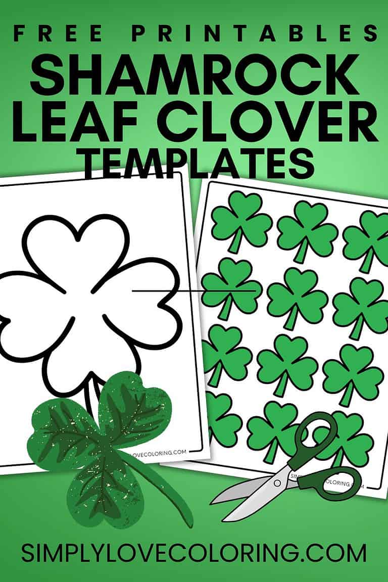 Shamrock Leaf Clover Templates (Free PDF Downloads) - Simply Love Coloring