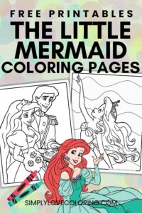 The Little Mermaid Coloring Pages (Free PDF Printables) - Simply Love ...