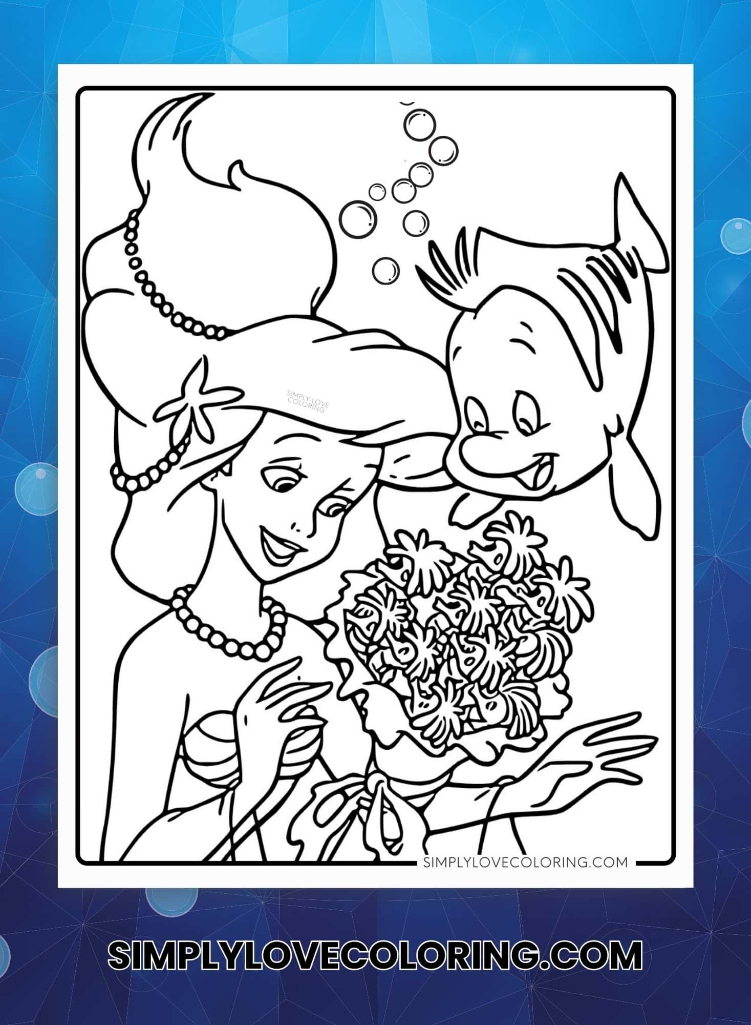 Ariel Coloring Sheet Printable Ariel the Little Mermaid coloring page