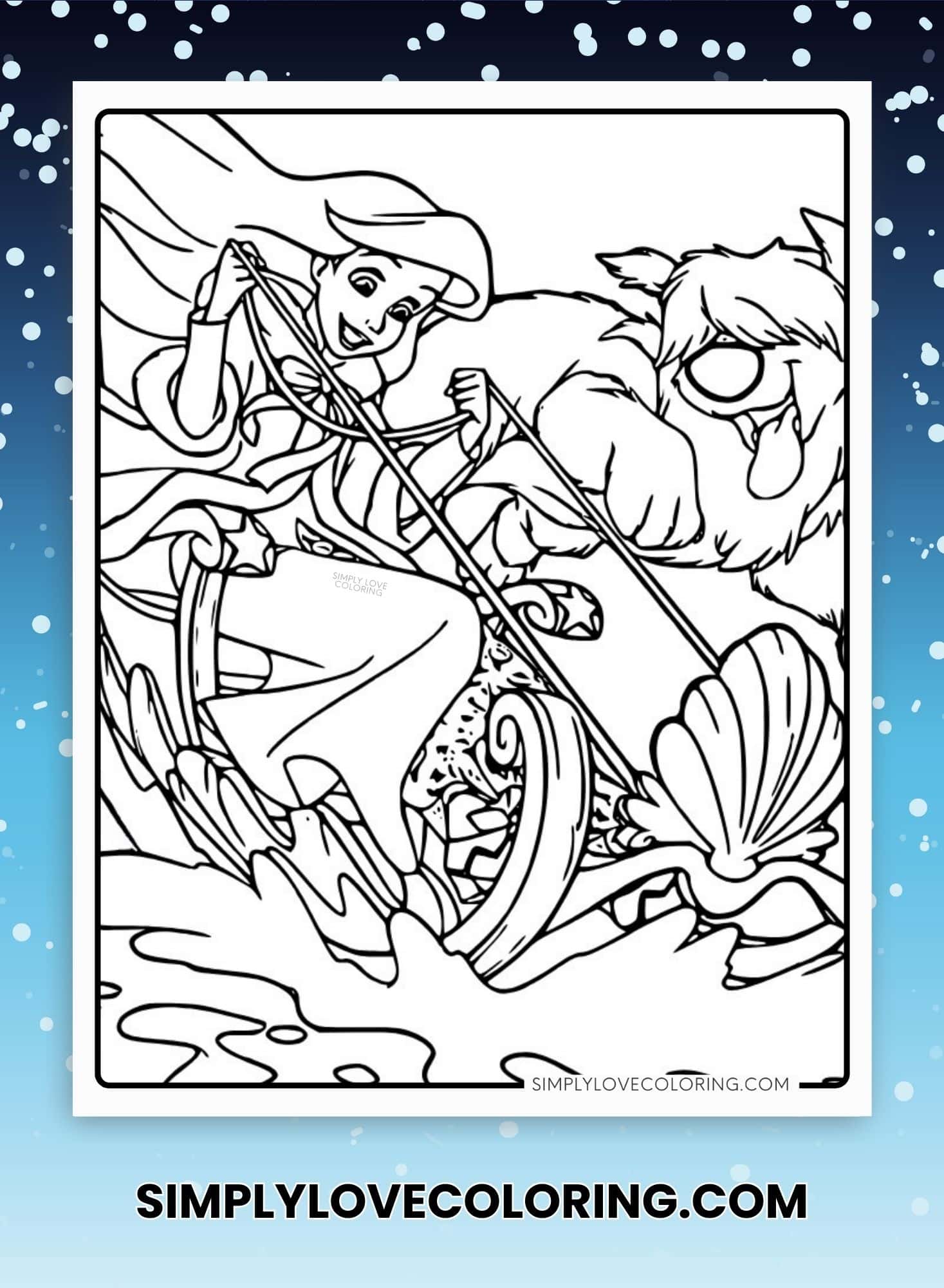 Ariel Coloring Sheet Printable Ariel the Little Mermaid coloring page
