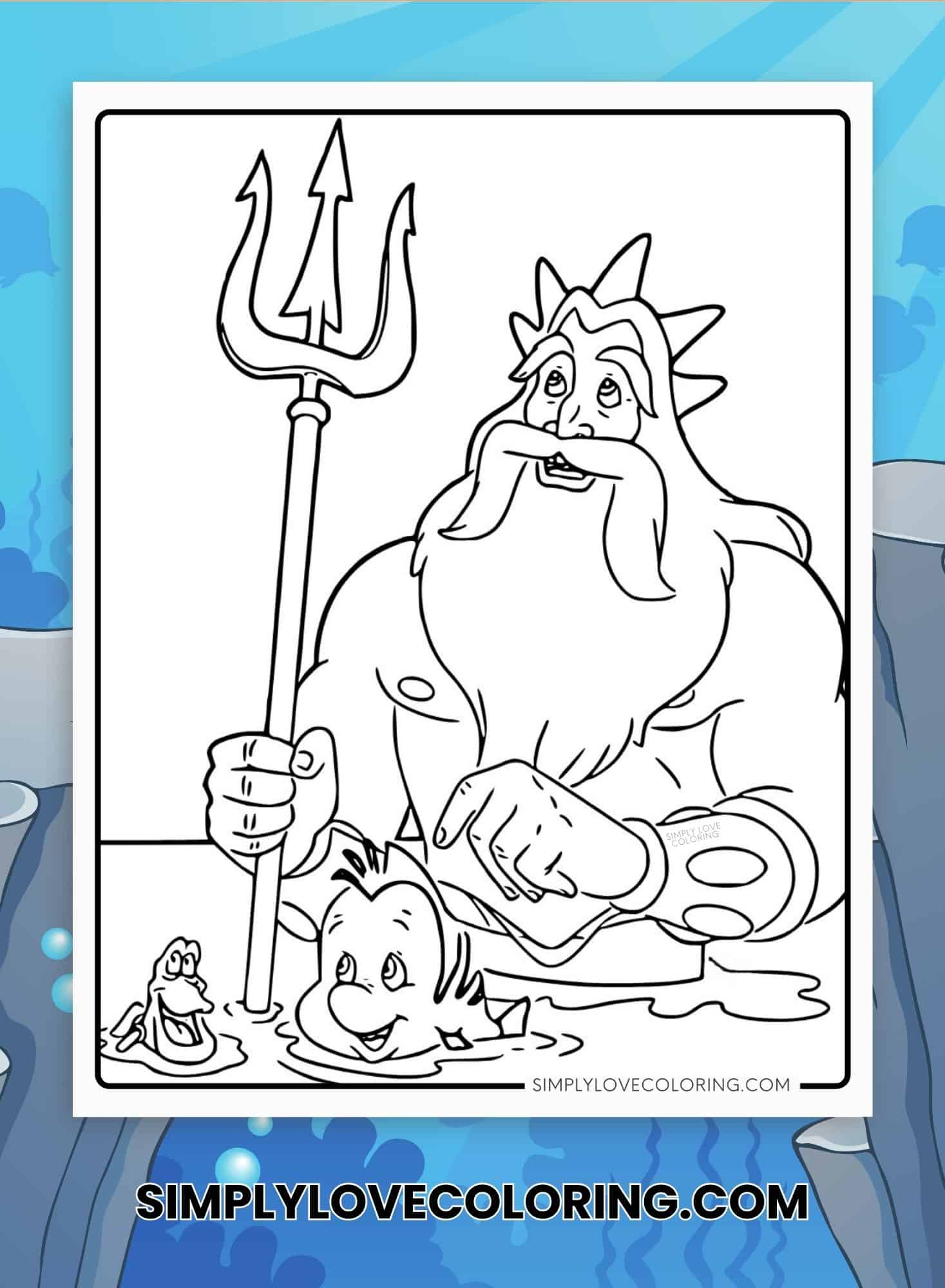 The Little Mermaid Coloring Pages (Free PDF Printables) - Simply Love ...