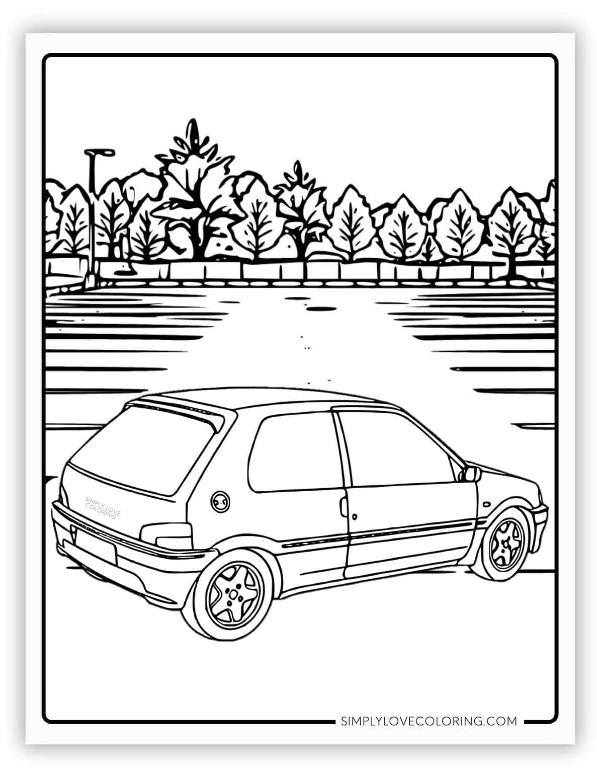 Car Coloring Pages (Free PDF Printables) - Simply Love Coloring
