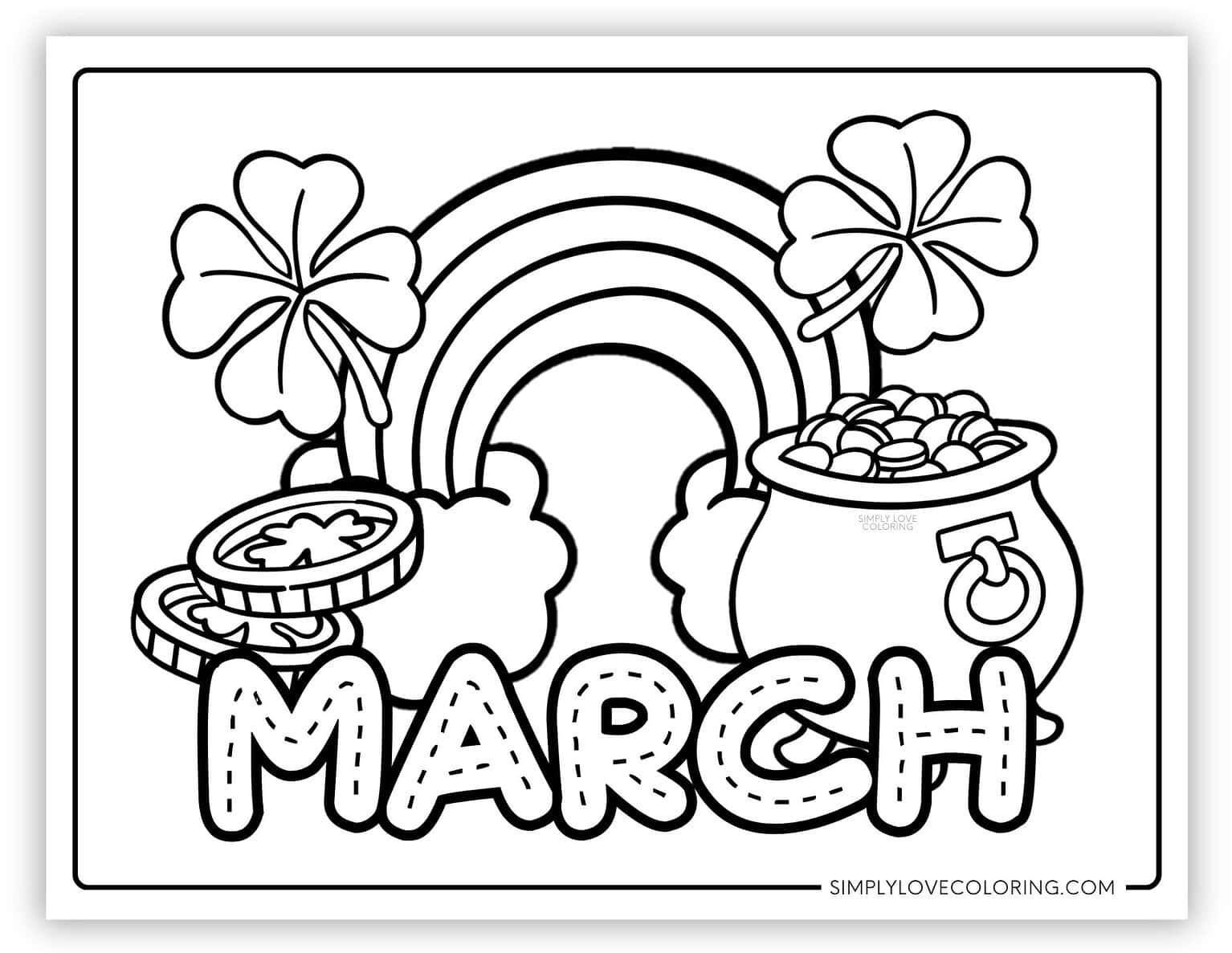 March Coloring Pages (Free PDF Printables) - Simply Love Coloring