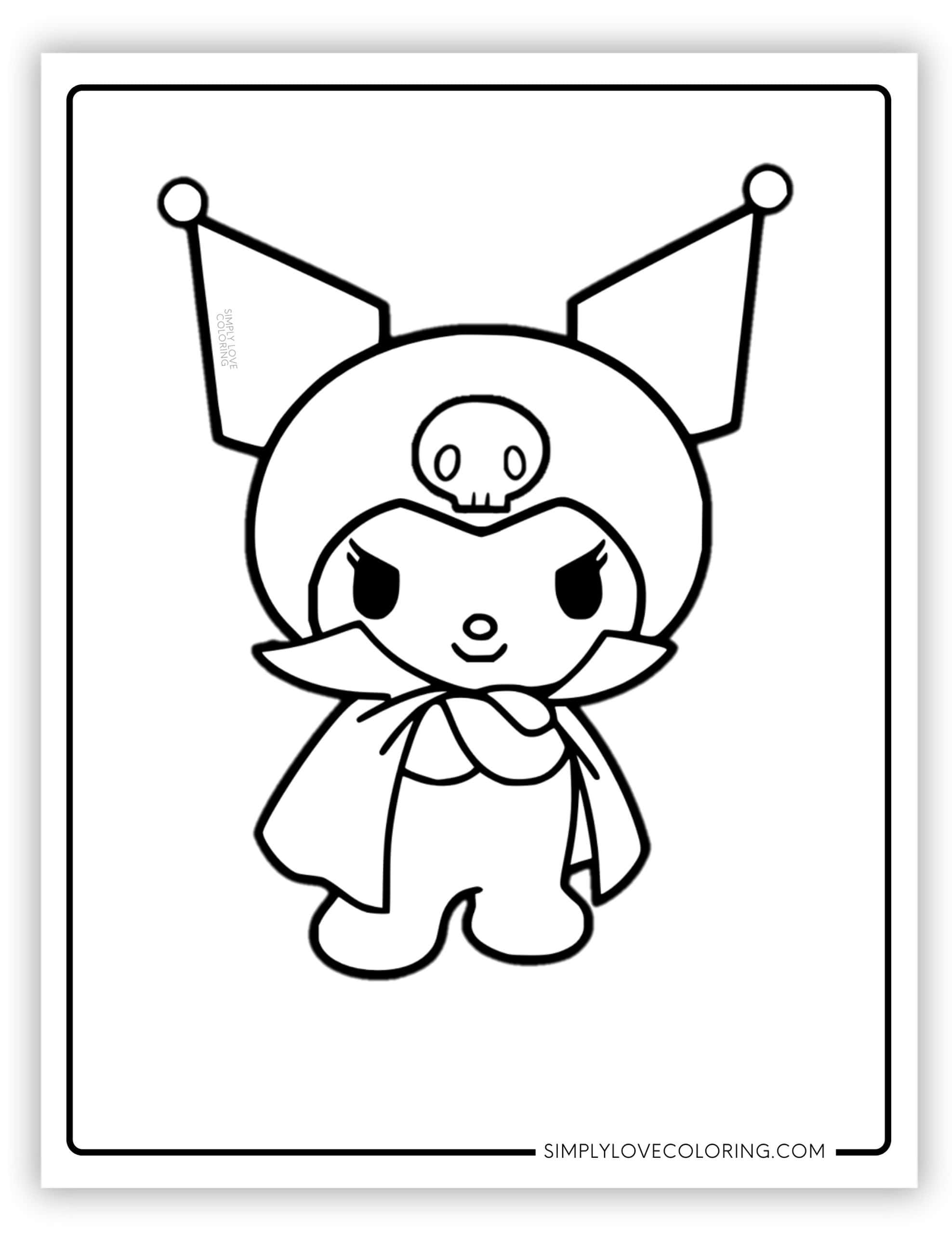 Kuromi Coloring Pages (Free PDF Printables) - Simply Love Coloring