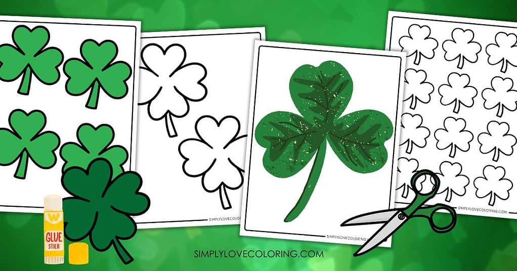 Shamrock Leaf Clover Templates (Free PDF Downloads) - Simply Love Coloring