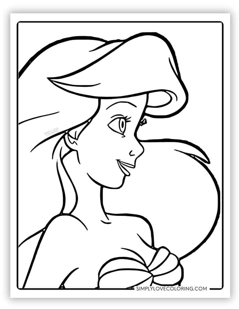 Ariel Coloring Pages (Free PDF Printables) - Simply Love Coloring