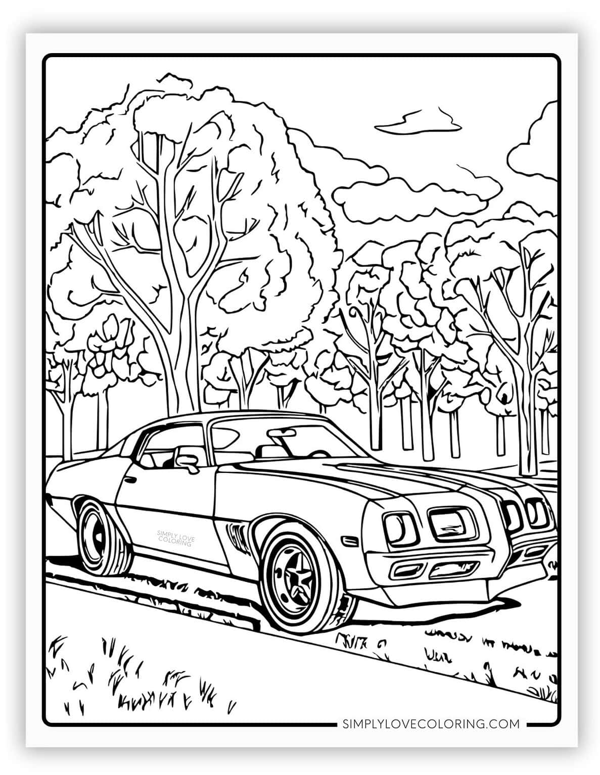 Car Coloring Pages (Free PDF Printables) - Simply Love Coloring