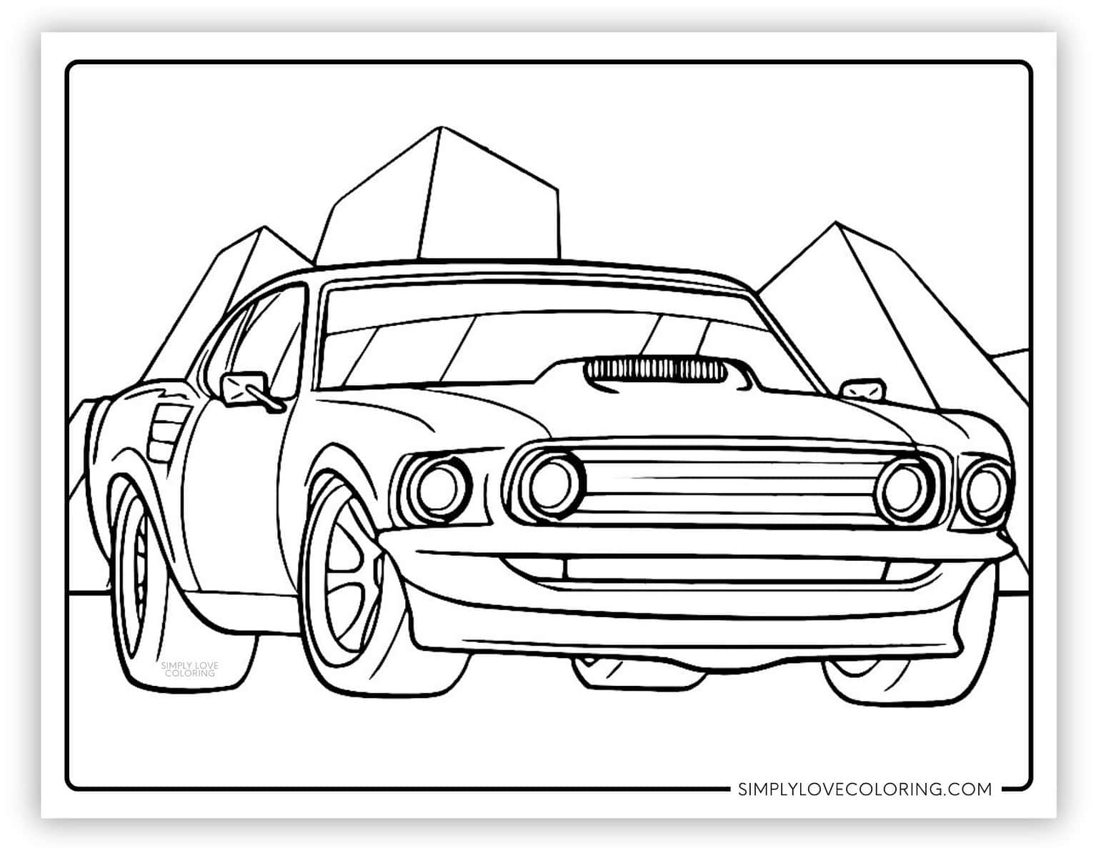 Car Coloring Pages (Free PDF Printables) - Simply Love Coloring