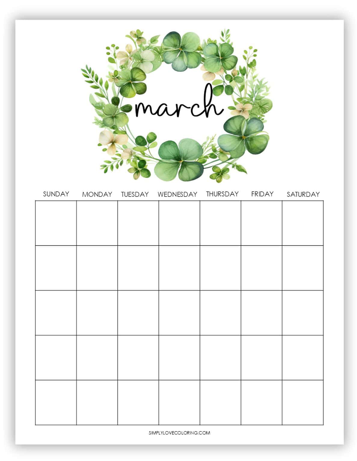 March Planner Printables (Free PDF Downloads) - Simply Love Coloring