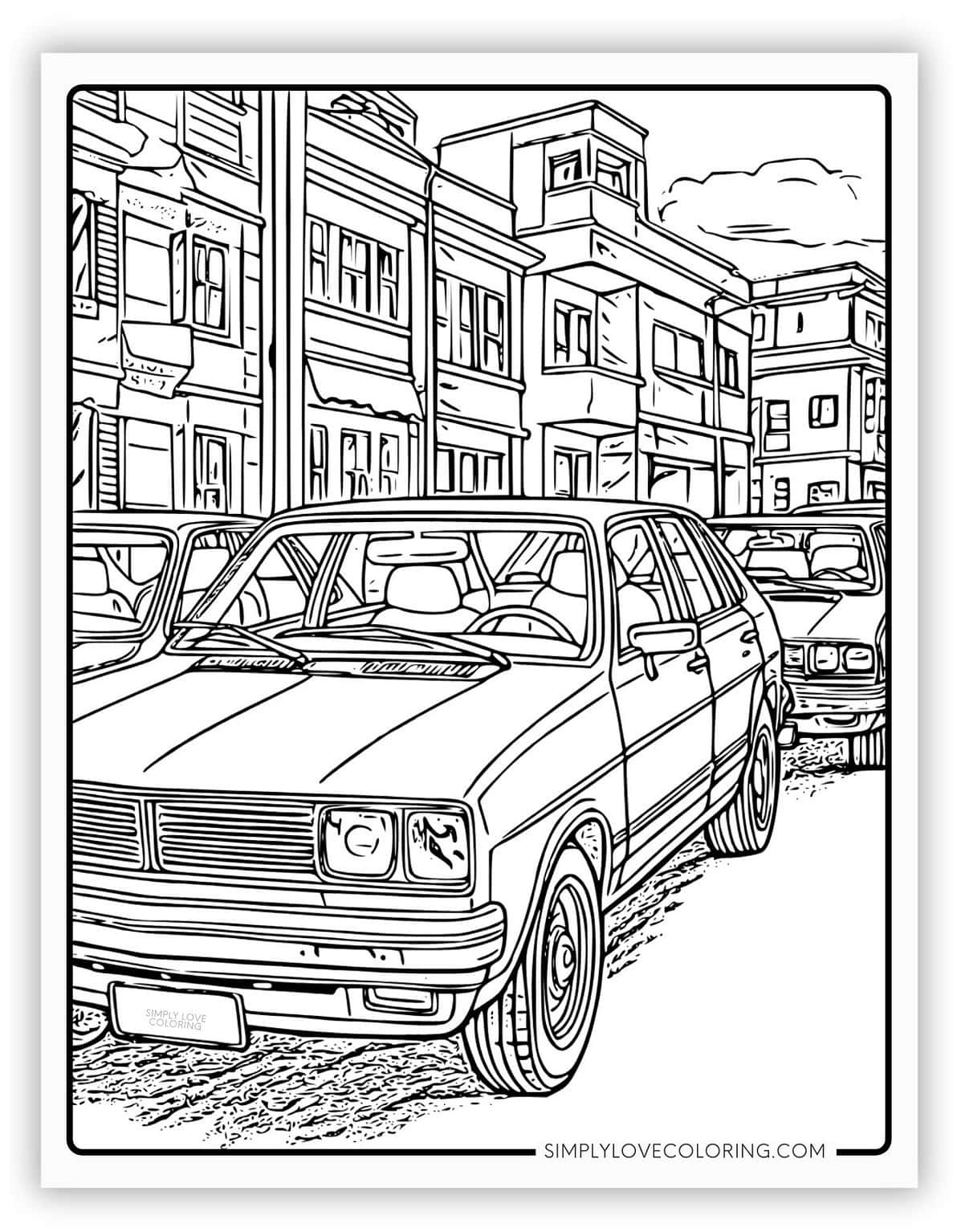Car Coloring Pages (Free PDF Printables) - Simply Love Coloring