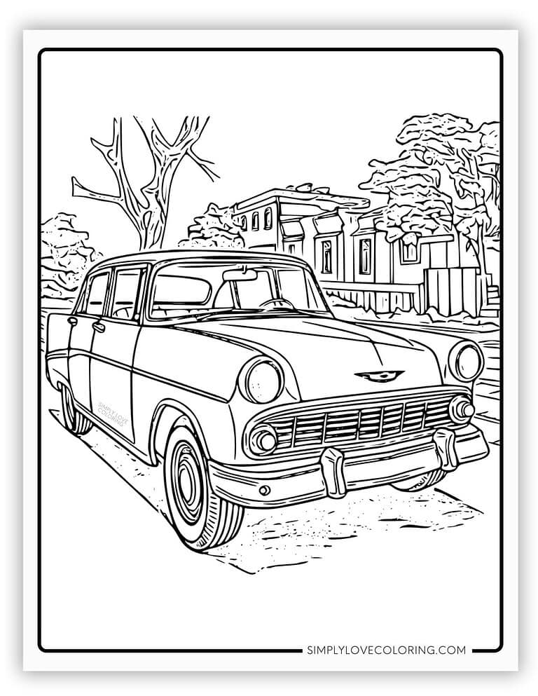 Car Coloring Pages (Free PDF Printables) - Simply Love Coloring