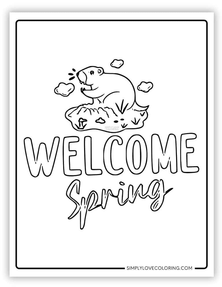 Groundhog Day Coloring Pages (Free PDF Printables) - Simply Love Coloring