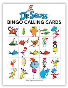 Dr. Seuss Bingo Printables (Free PDF Downloads) - Simply Love Coloring