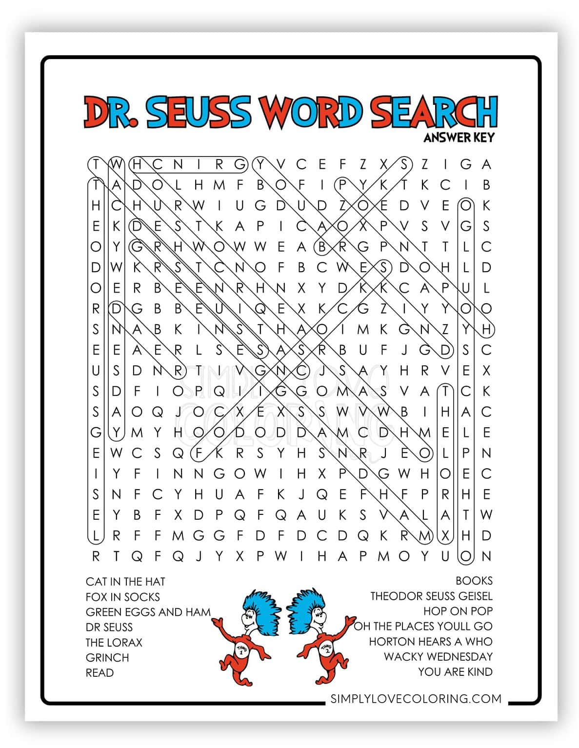 Dr. Seuss Word Search Printables (Free PDF Downloads) - Simply Love ...