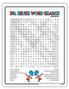 Dr. Seuss Word Search Printables (Free PDF Downloads) - Simply Love ...