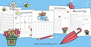 April Planner Printables (Free PDF Download) - Simply Love Coloring