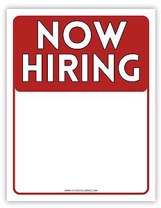 Now Hiring Sign Printable (Free PDF Downloads) - Simply Love Coloring