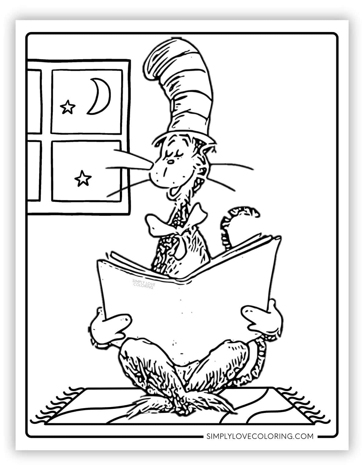 Cat in the Hat Coloring Pages (Free PDF Printables) - Simply Love Coloring