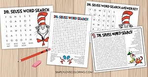 Dr. Seuss Word Search Printables (Free PDF Downloads) - Simply Love ...