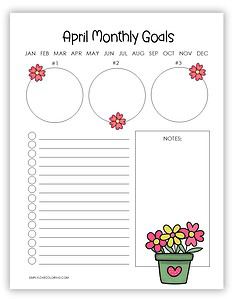 April Planner Printables (Free PDF Download) - Simply Love Coloring