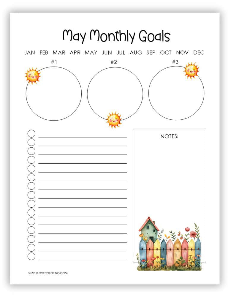 May Planner Printables (Free PDF Downloads) - Simply Love Coloring