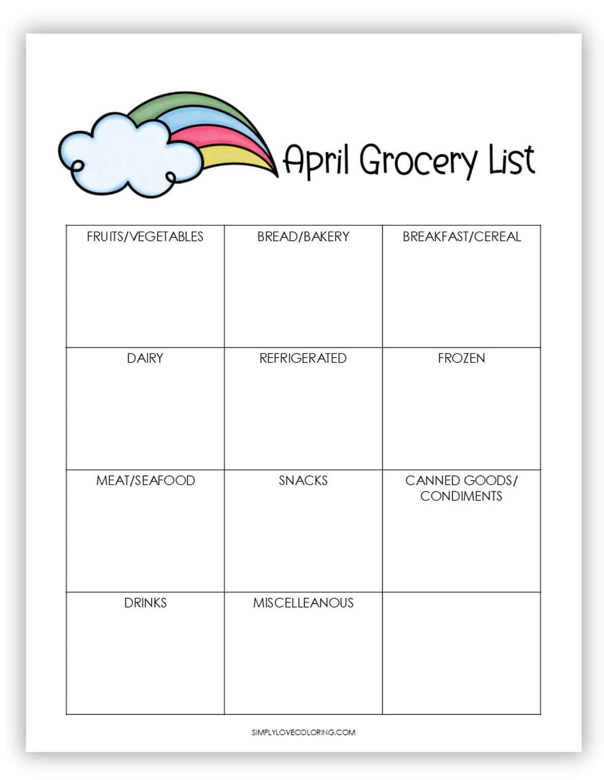 April Planner Printables (Free PDF Download) - Simply Love Coloring