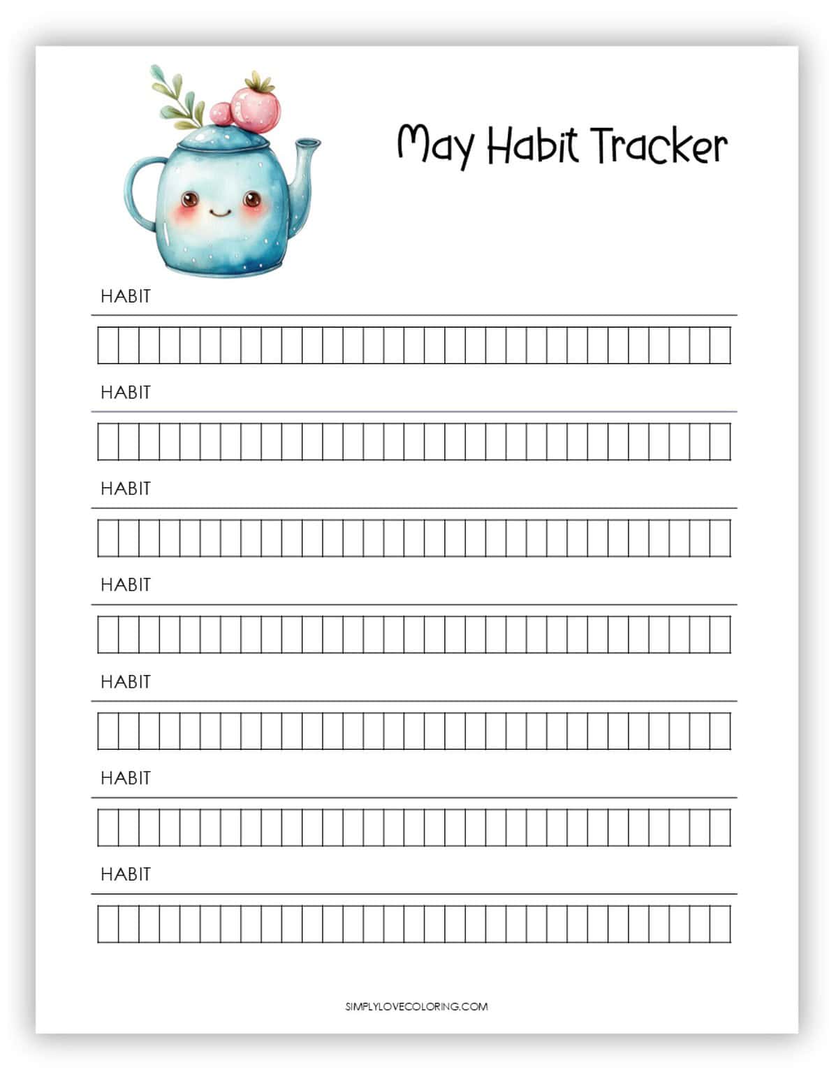 May Planner Printables (Free PDF Downloads) - Simply Love Coloring