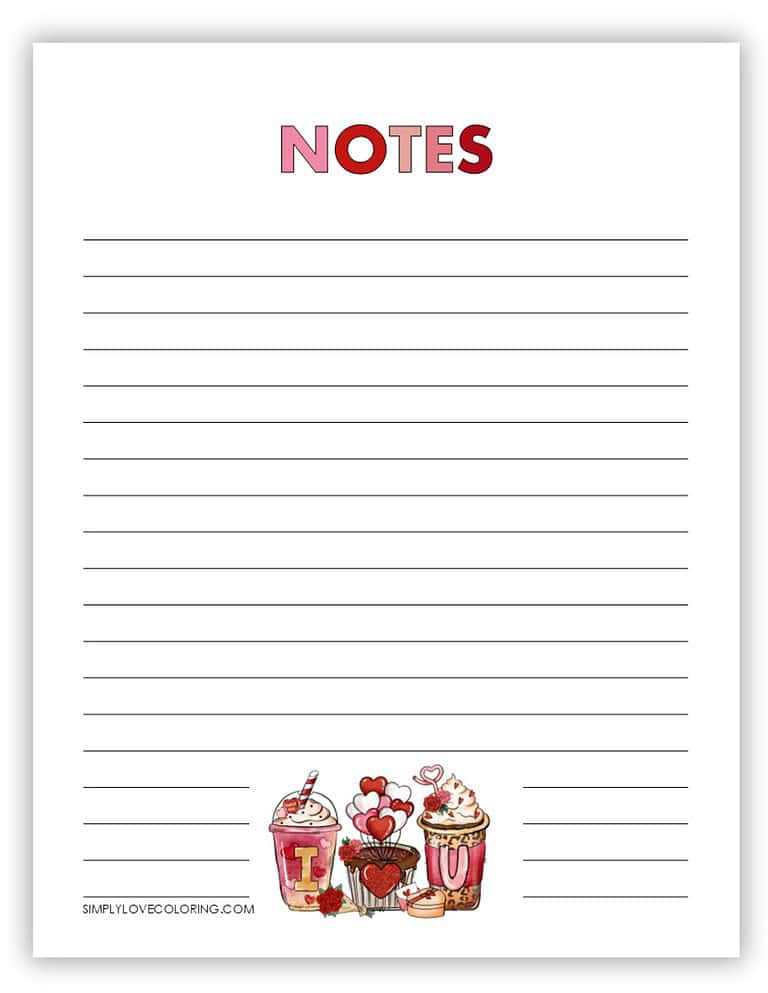 Valentine's Day Printable Note Pages (Free PDF Downloads) - Simply Love ...