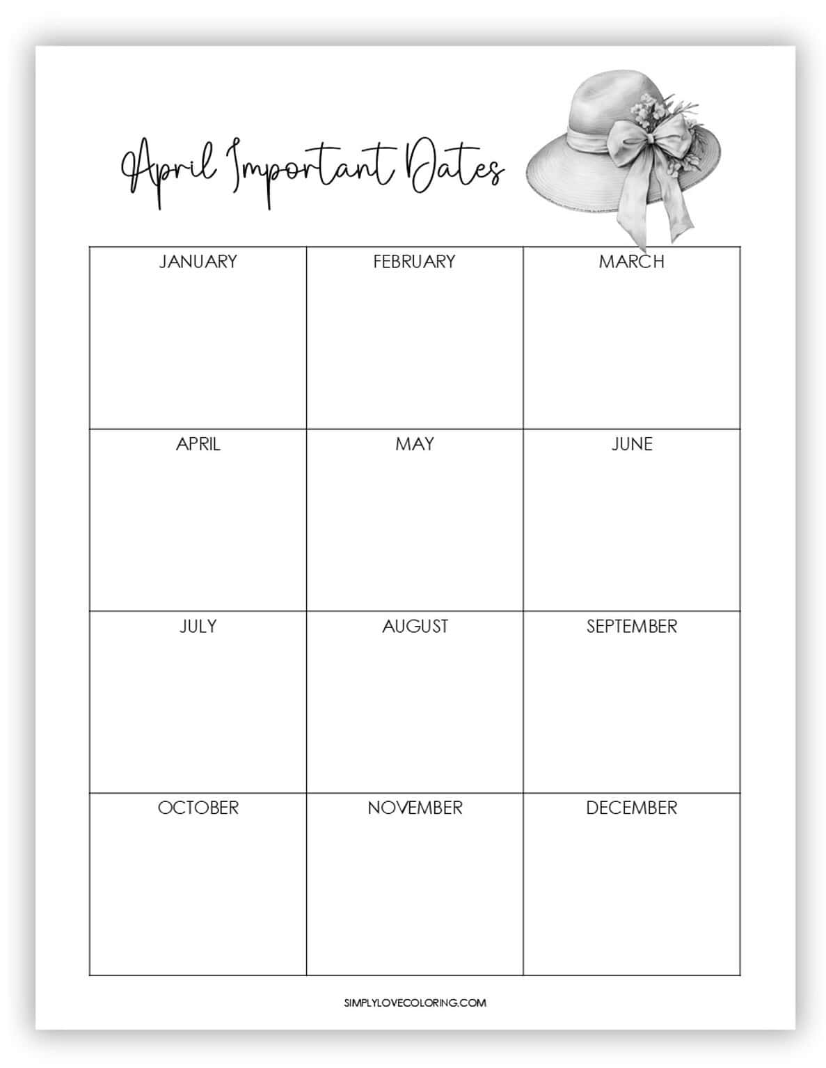 April Planner Printables (Free PDF Download) - Simply Love Coloring